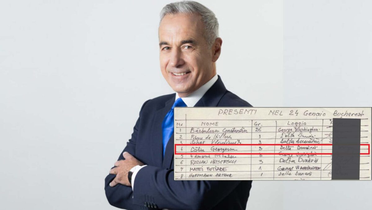 Călin Georgescu, mason cu Gradul 3 / Document incredibil - DNAmedia